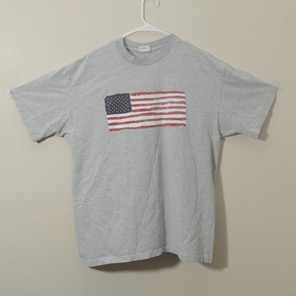 Shirts | Vintage Pro Spirit Usa American Flag Heather Gray Single ...